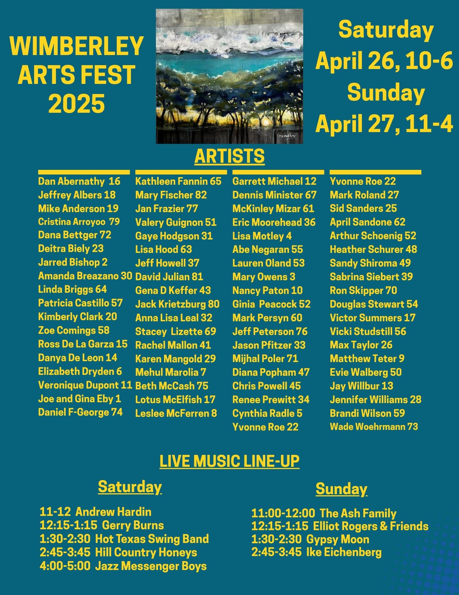 Scheduled Artists – Wimberley Arts Fest